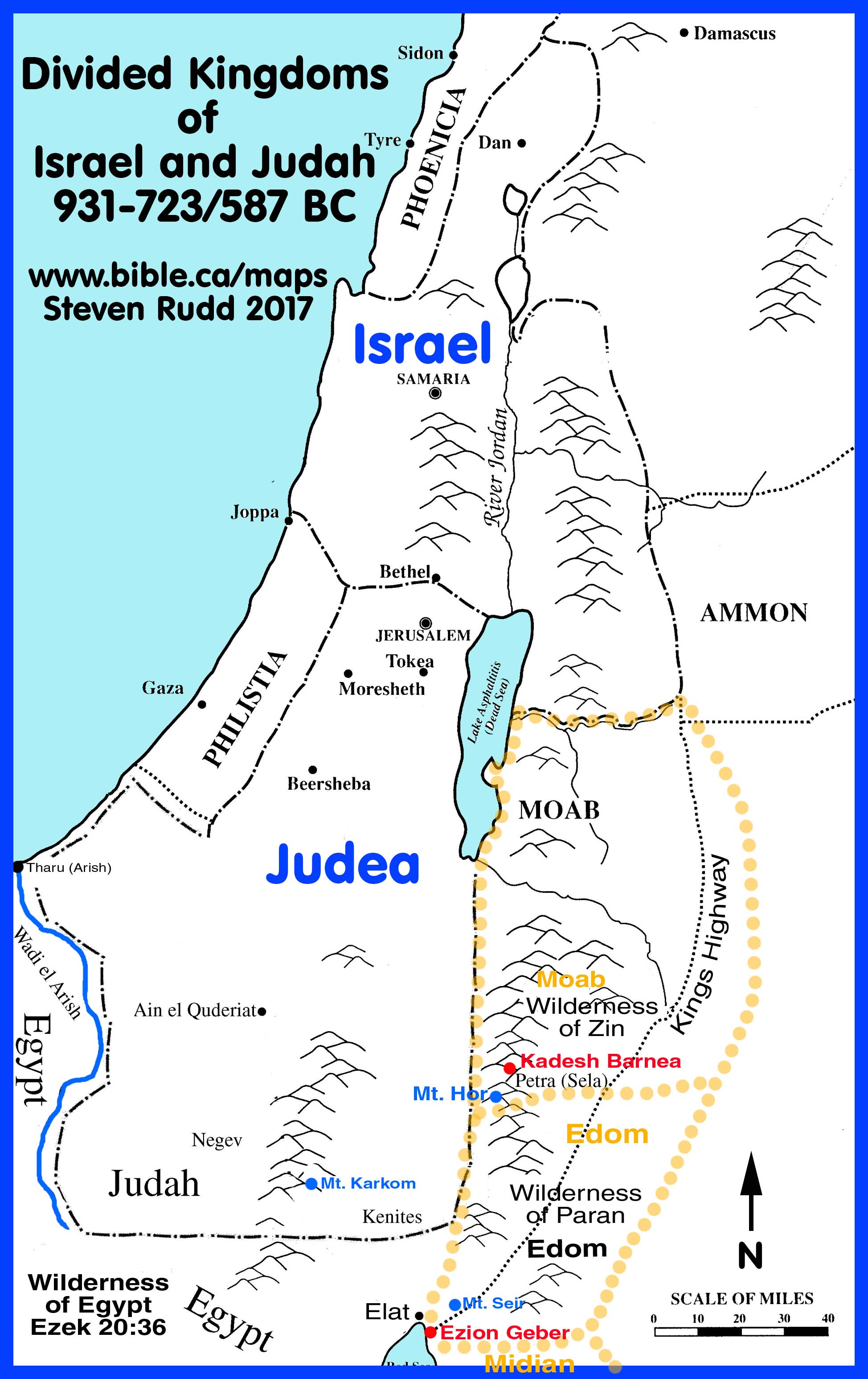 Bible Maps The Divided Kingdoms 900 722 BC Bible Maps The Divided Kingdoms 900 722 BC